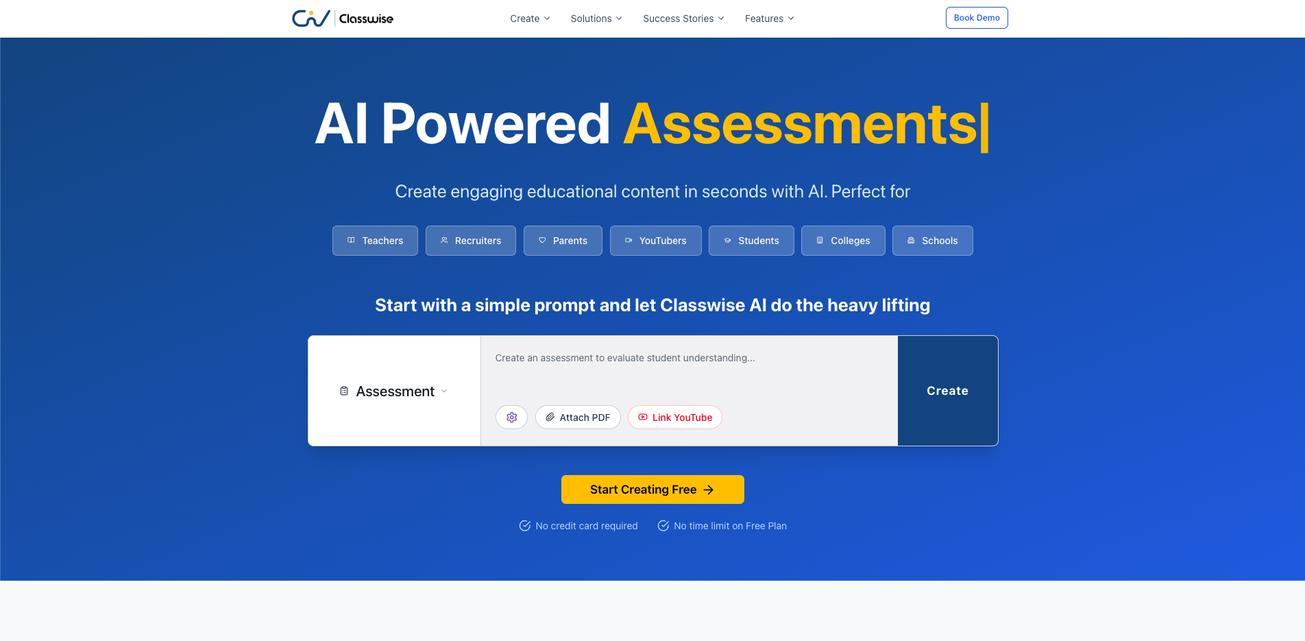 Classwise AI - Create Educational Content with AI | Assessments, Worksheets & More